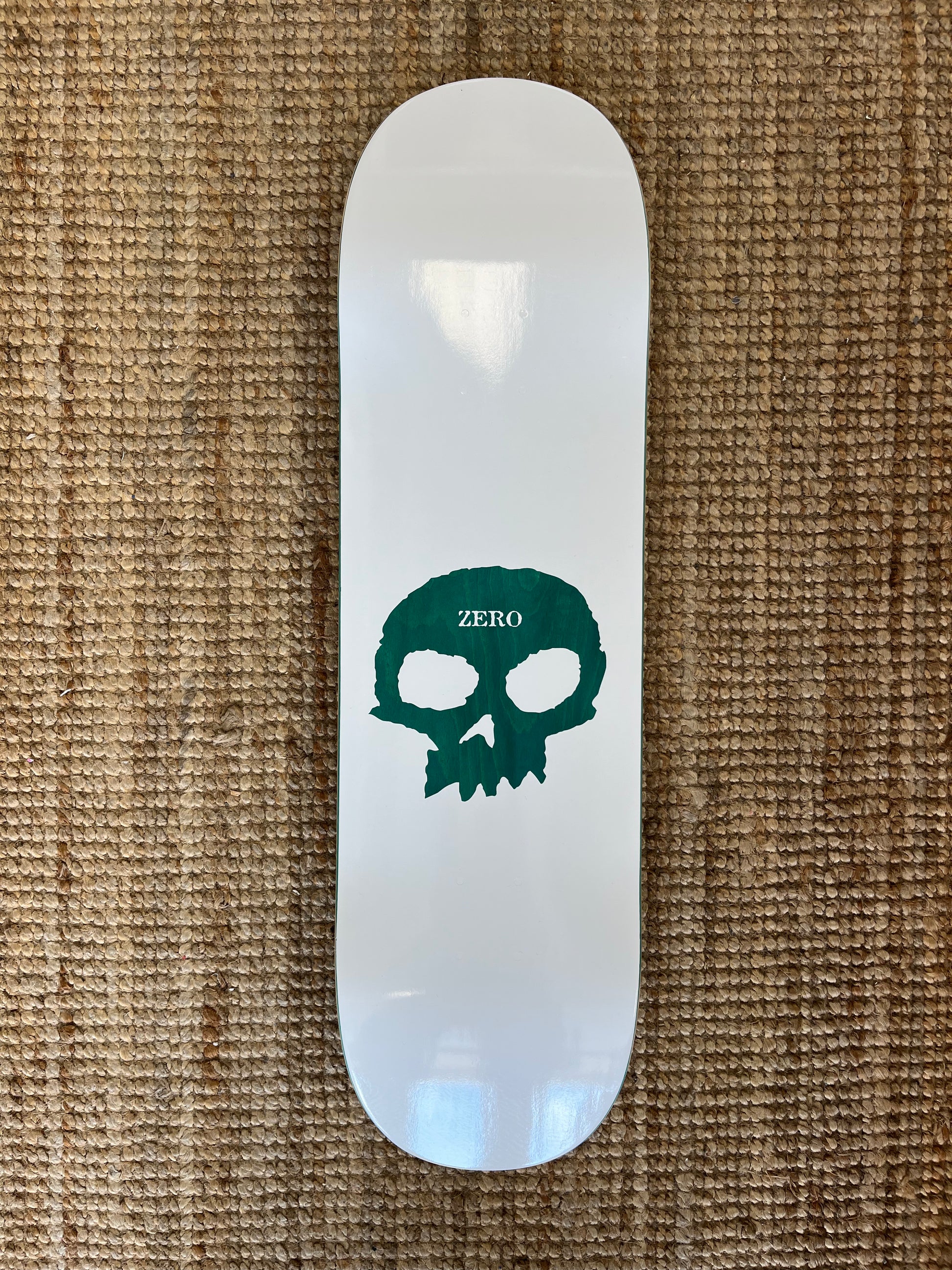 ZERO CURB SHAPE 8.75 Single Skull Wh/Teal – Greater skateshop